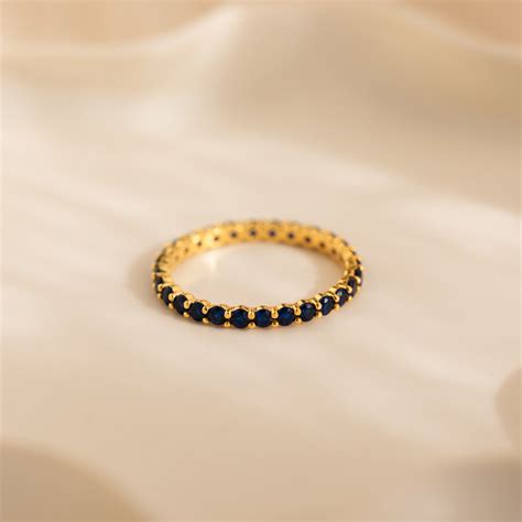 Custom Dainty Eternity Tennis Birthstone Ring Ts For Mom Caitlyn