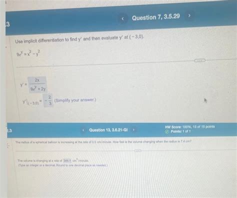 Solved Use Implicit Differentiation To Find Y′ And Then