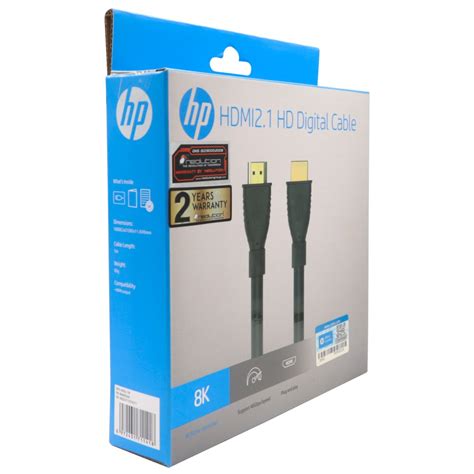 Hp สาย Hdmi To Hdmi Cable 2 1 High Speed 48 Gpbs 8k 3 เมตร Black