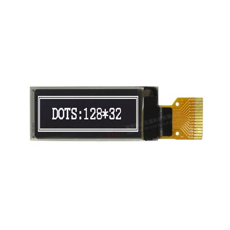 0 91 Inch White Passive Matrix OLED Display I2c Interface 12832 LCD