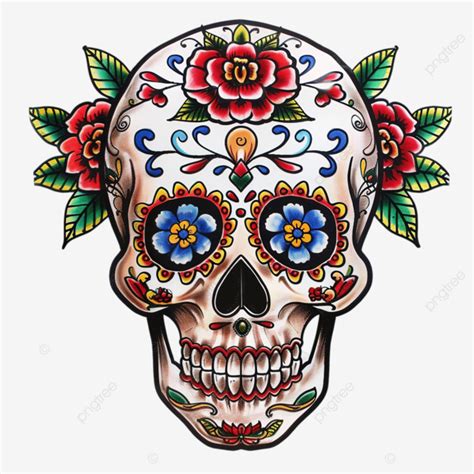 Zuckerschädel Dia De Los Muertos Mexikanische Tattoos Mexikaner