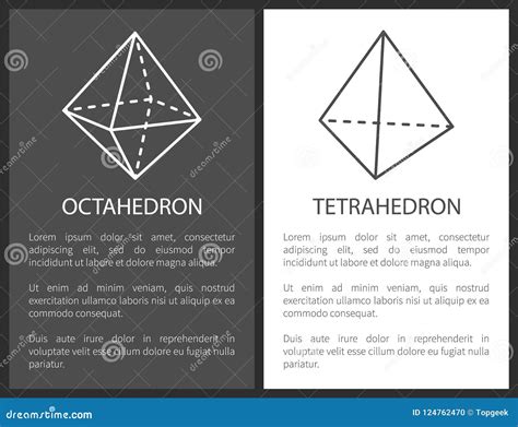 Figura Geometrica Di Forme Del Tetraedro E Dell Ottaedro Illustrazione