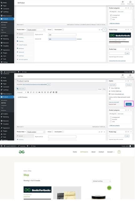How To Create Ecommerce Website Using Wordpress Geeksforgeeks