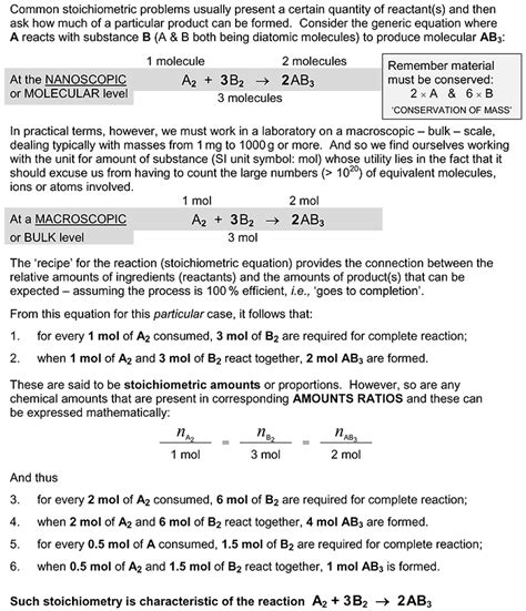 Stoichiometry In A Chemical Reaction