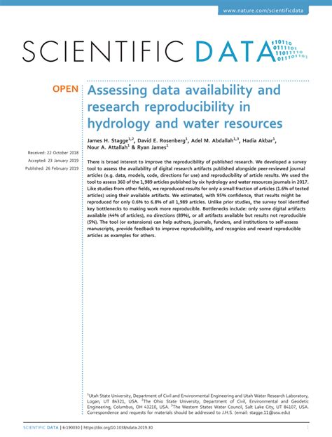 Pdf Assessing Data Availability And Research Reproducibility In