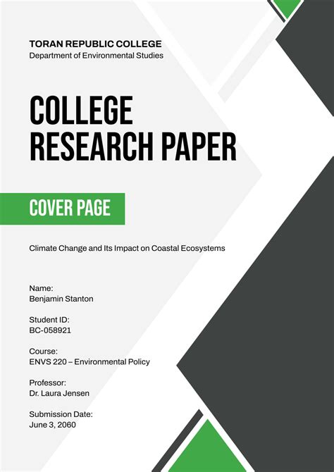 Free Research Paper Cover Page Templates To Edit Online