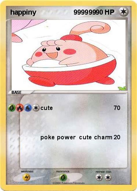 Pokémon Happiny 999999 999999 Cute My Pokemon Card