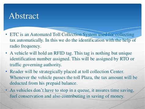 Automatic Toll Tax Collection System By Using Rfid
