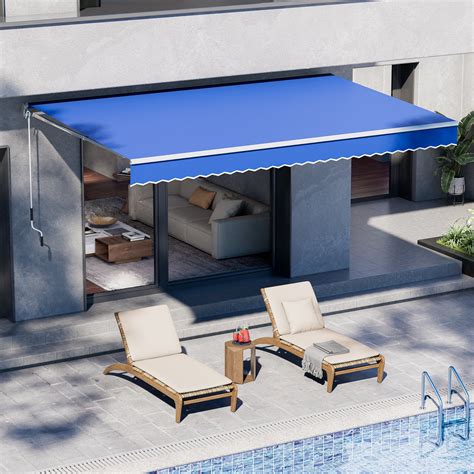 82x65 Patio Awning Retractable