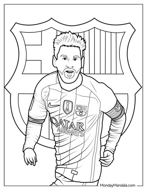 Lionel Messi Coloring Page Free PDF Printables Coloring Home