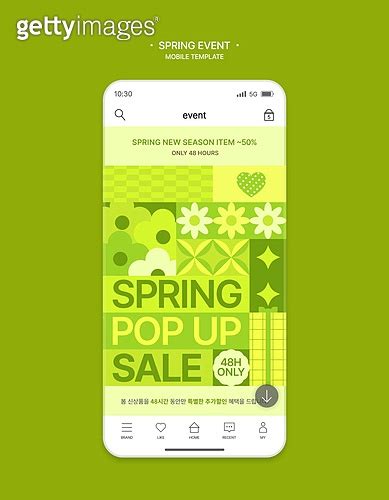 봄 세일 상업이벤트 모바일템플릿 꽃 팝업 템플릿 휴대폰 전화기 이미지 Jv12663741 게티이미지뱅크