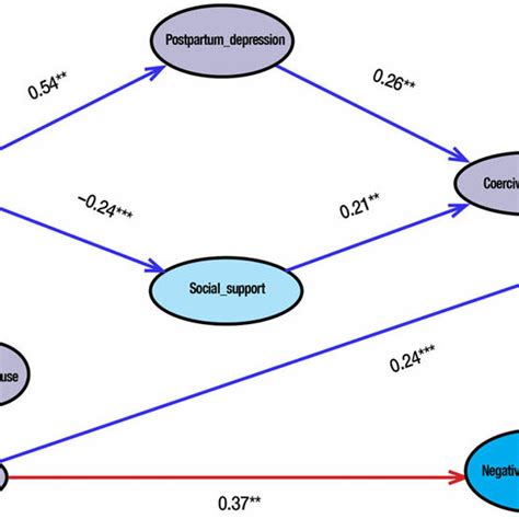 Significant Pathways To Externalizing Behavior With Dark Blue Lines
