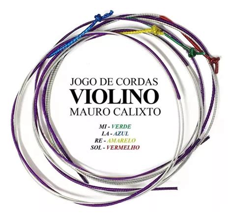 Jogo De Corda Violino 1 2 Mauro Calixto Qualidade Premium