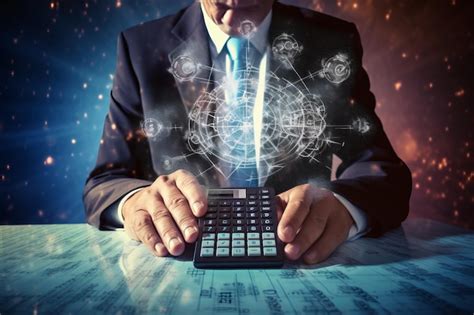 Calculating Success Businesswomans Hands Mastering Mathematical