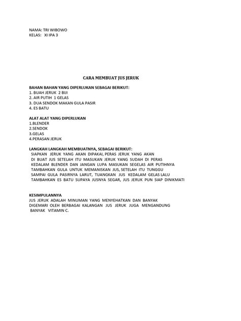 Cara Membuat Jus Jeruk Pdf