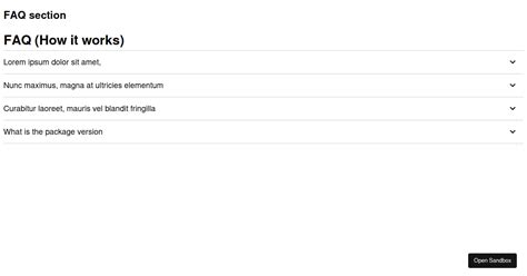 React Faq Component Forked Codesandbox