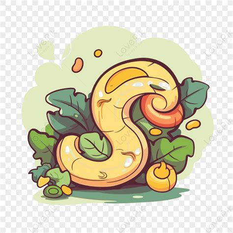 야채 디자인 만화 캐슈 클립 아트 문자 S 벡터미술폰트 Png 일러스트 무료 다운로드 Lovepik