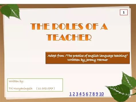Ppt The Roles Of A Teacher Powerpoint Presentation Free Download