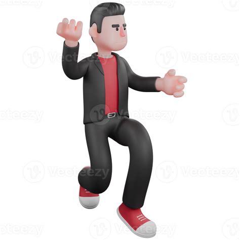3d Cartoon Choreographer Design A Male Choreographer Stands With His