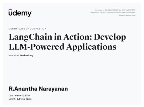 Langchain Llm Ai Anantha Narayanan R