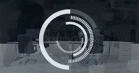 Image Of Data Processing And Security Safe Over Office Stock Image