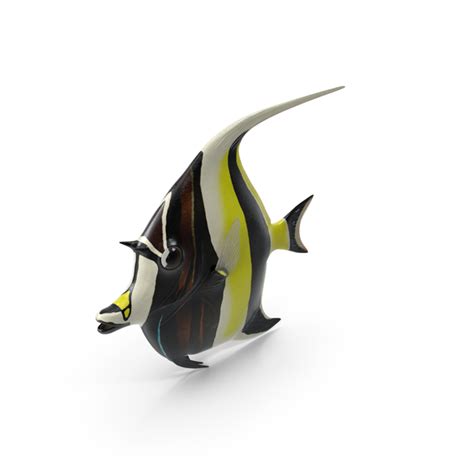 Realistic Moorish Idol Tropical Fish 3d Object 2610153803 Shutterstock