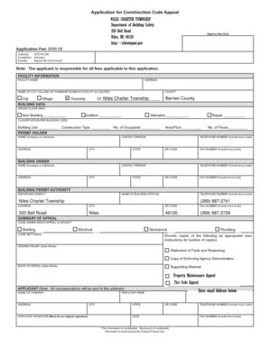 Fillable Online Nilestwpmi Code Appeal Application Nilestwpmi Gov