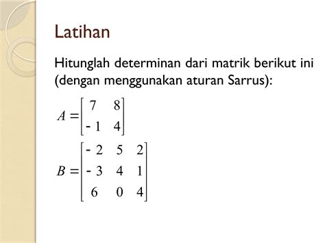 Memahami Matriks Dan Determinan Matriks 2pptx