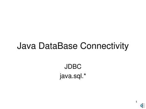 Ppt Java Database Connectivity Powerpoint Presentation Free Download
