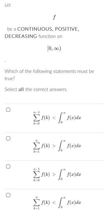Solved Which Of The Following Statements Must Be True Chegg