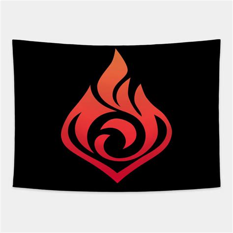 Genshin Impact Pyro Element By Fanpixers Tapestry Tapestry Design Pyro