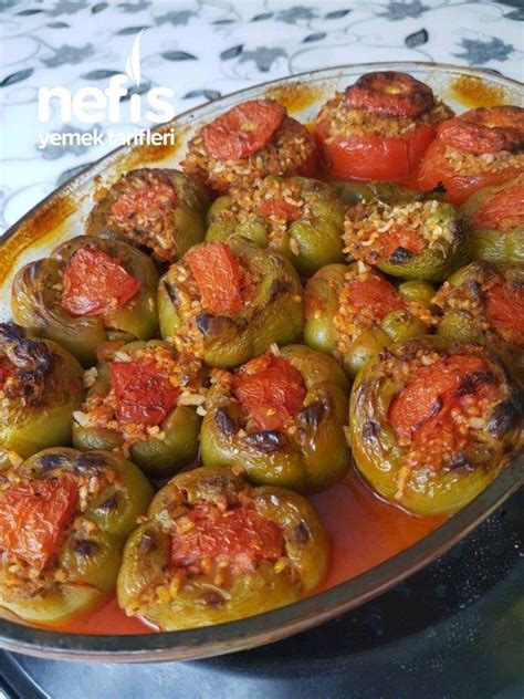 Fırında Biber Ve Domates Dolması Nefis Yemek Tarifleri Yemek Tarifi