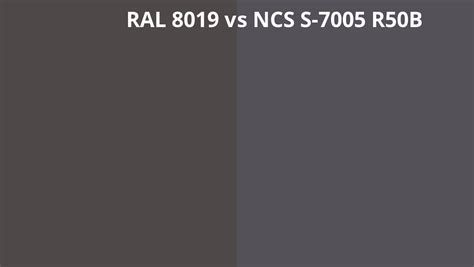 Ral 8019 Vs Ncs S 7005 R50b Ral Colour Chart Uk