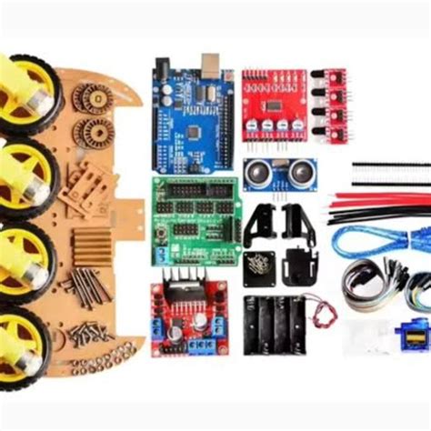Jual Robot Arduino Avoider Avoidance Kit Belum Dirakit 4wd Belajar