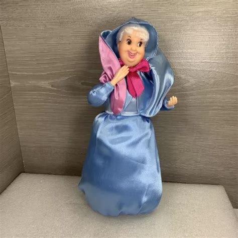 Disney Store Classic Cinderella Fairy Godmother Plush Body Hard Faced