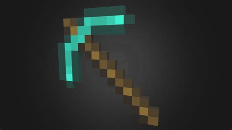 Pico De Diamante Minecraft Obj Download Free 3d Model By