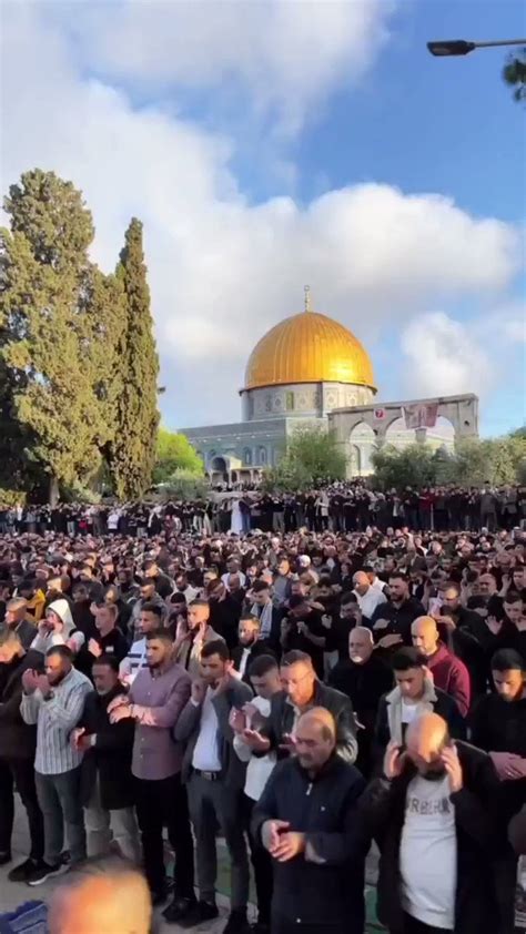 شبكة قدس الإخبارية مشاهد من صلاة عيد الفطر في رحاب المسجد الأقصى