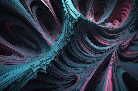 Premium Photo Dimensional Warp Fractals Grunge Background With Distorted Patterns