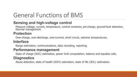 Battery Management System In Evs And Hevspptx Operating Systems