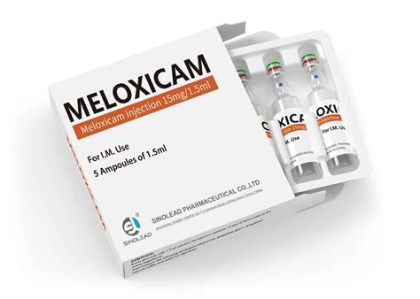 Meloxicam Injection 15mg 1 5ml 5amps Box Meloxicam And Injection