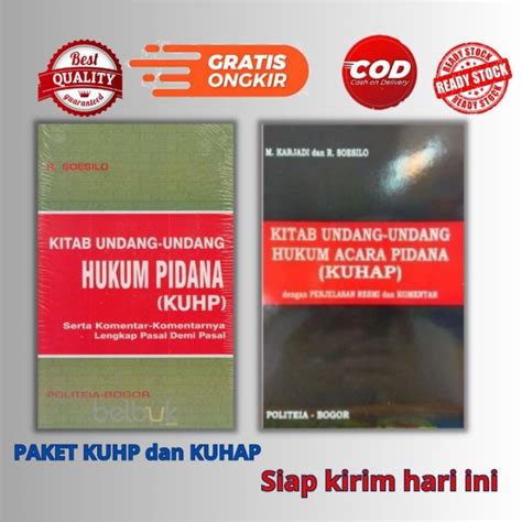 Jual Buku Paket Kitab Undang Undang Hukum Pidana Kuhp Dan Kitab Undang