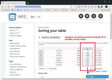 Bug Column Sorting Integers Does Not Correctly Handle 100s 1000s Numerical Values · Issue 997