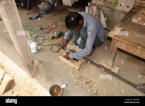 Close Up Carpenter Busy Working Concept Of Artisans Self Employed