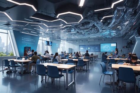 Premium Ai Image Blockchain Credentials Securing Academic Achievements In Futuristic Classrooms