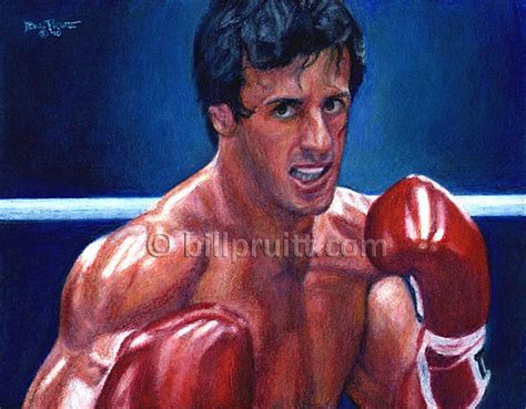 Sylvester Stallone Rocky Balboa Rocky 3 Art Print 12x16 Signed And