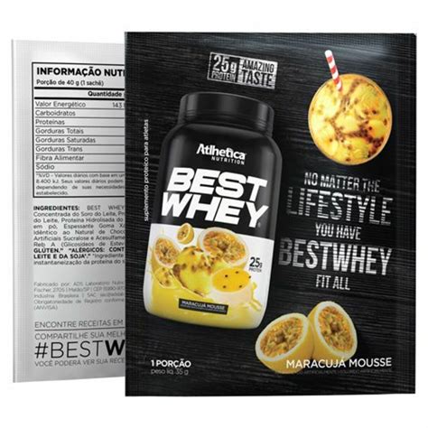 Best Whey 1 Sachê 35g Mousse De Maracujá Atlhetica Nutrition