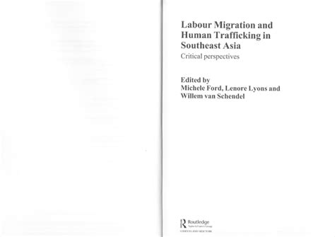Pdf Labour Migration And Human Trafficking In Southeast Asia
