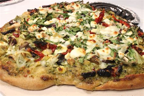 Zucchini Pizza Bites And Greek Pesto Goat Cheese Pizza Wholesomely Fit