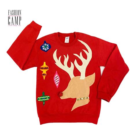 Diy Kit Ugly Christmas Sweater Vintage Rudolph Ugly Holiday Sweate