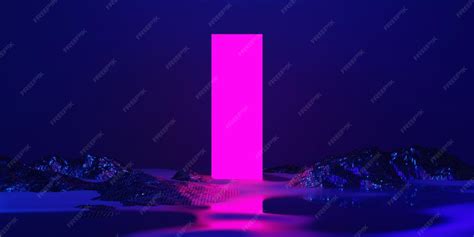 미래 사이버 펑크 도시 게임 벽지 공상 과학 배경의 3d 그림 렌더링 E스포츠 게이머 대 네온 광선 대 플레이어 도전의 배너 기호 프리미엄 사진